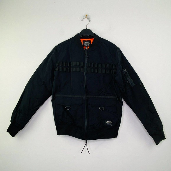 Wesc | Jackets & Coats | Wesc Mens Small Jacket Black Utility Bomber ...